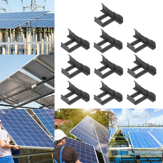 10-60X SOLAR PANEL Mud Removal Clip Water Drain Outdoor Photovoltaic ...