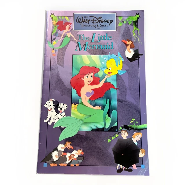 90S WALT DISNEY Treasure Chest - 11" x 17" Little Mermaid Paperback ...