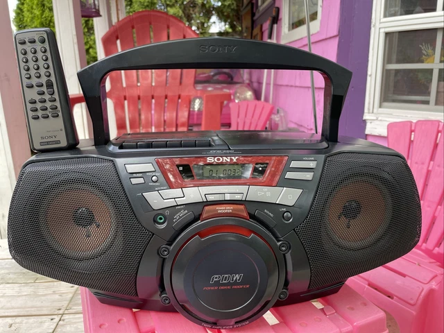 SONY CD/RADIO/CASSETTE BOOMBOX Portable Stereo CFD-G50 Woofer With Cord ...