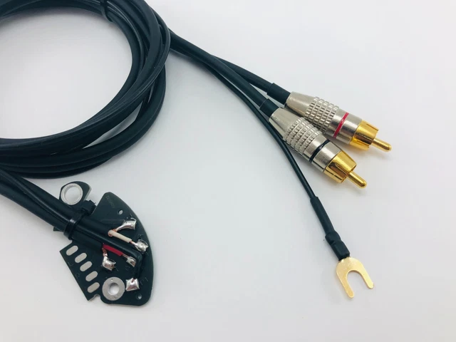CÂBLE RCA PLATINE pour Technics Sl 1200 MK2 Soudé Sur PCB Noir EUR 25 ...
