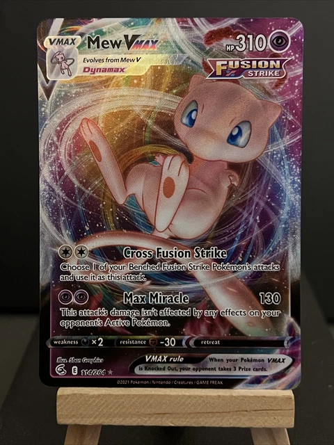POKEMON CARD MEW Vmax 114/264 Fusion Strike Near Mint £7.99 - PicClick UK