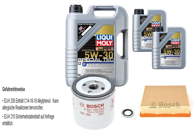 BOSCH INSPECTION SET 7L Liqui Spécial Moly Tec F 5W-30 pour Ford Transit EUR 118,01 - PicClick FR