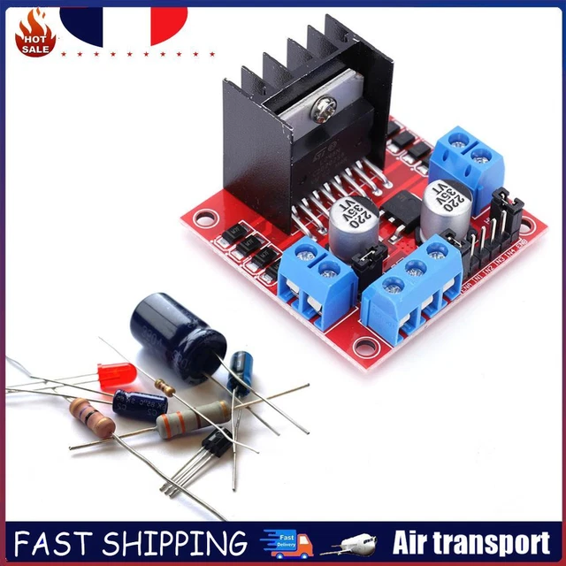 L298n Dc Motor Driver Module Dual H Bridge 5v For Smart Car Chip Capacitors Eur 4 26