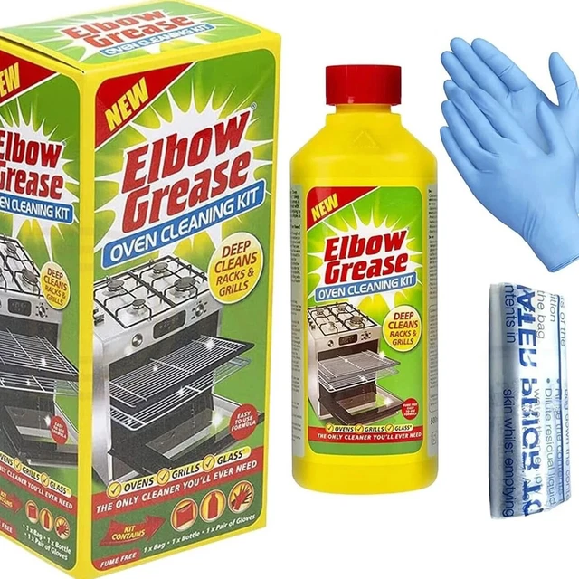 2X ELBOW GREASE Oven Cleaner Kit 500Ml Include Rack Bag For Cleaning ...