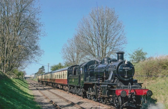 STEAM ENGINE PHOTO Lms Class 2 Loco Railway Photograph Train Picture ...