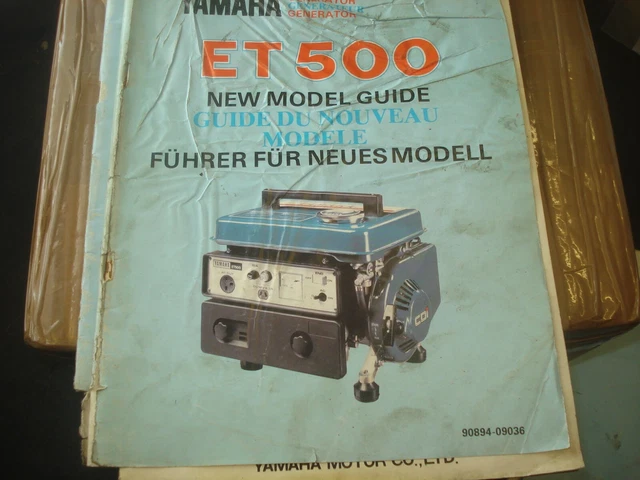YAMAHA. ET500 ET 500 Generator Parts List & Model Guide 90894-09036 ...