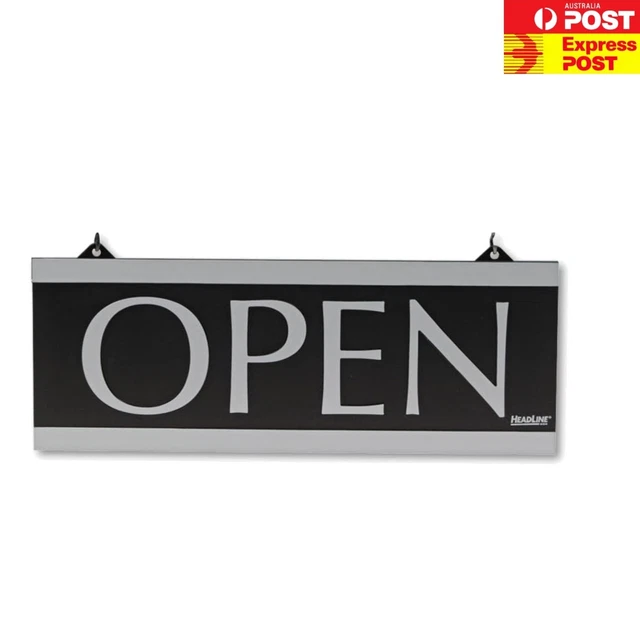 CONTEMPORARY 5X13 INCH Open/Closed Sign with Suction Cups - Durable ...