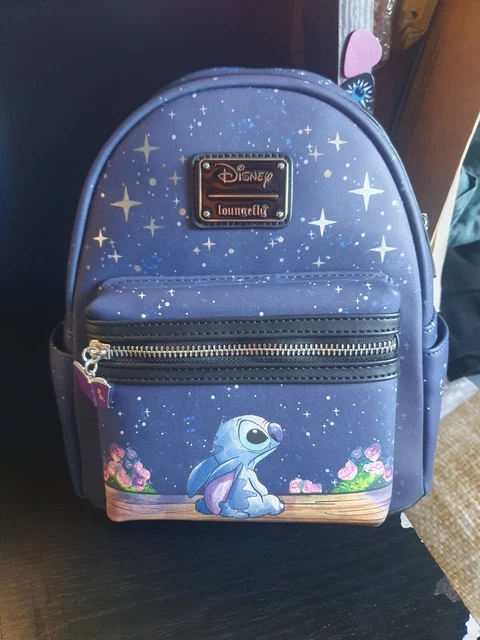 DISNEY LOUNEFLY, STITCH, Starry Night, BNWT, RARE, Mini Backpack £165. ...