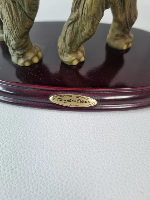 THE JULIANA COLLECTION Elephants Heavy Resin Figurine On Wooden Plinth ...