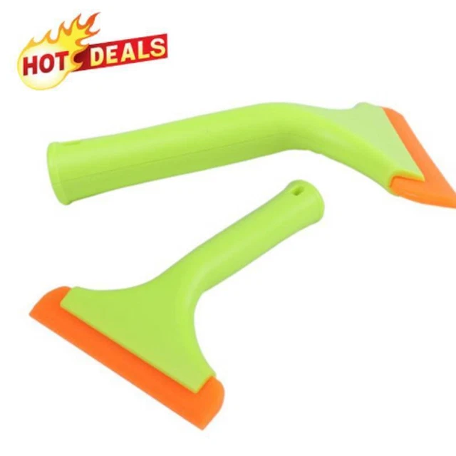 NEW LONG HANDLE Super Flexible Silicone Squeegee Water Squeegees Shower ...