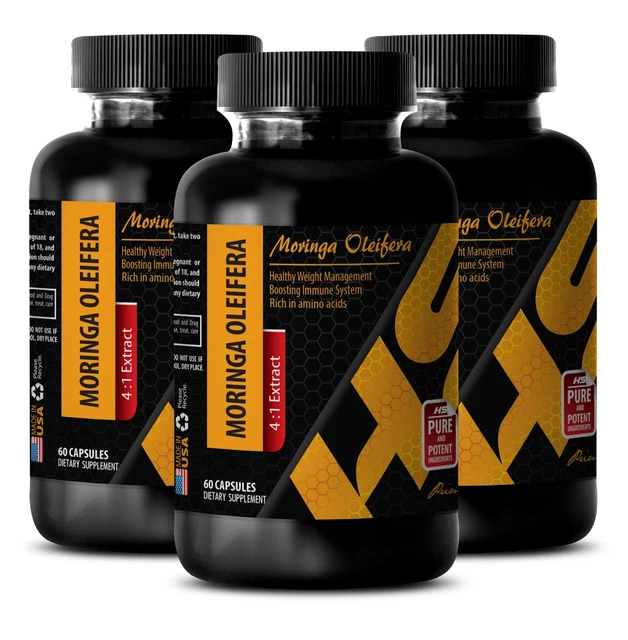 BRAIN FOCUS - MORINGA OLIEFERA Leaf 1200mg - brain boost - 3 Bottles £ ...