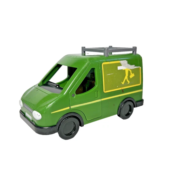 FIREMAN SAM MIKE Floods Van Toy Green Push Along Vehicle Handyman Prism ...