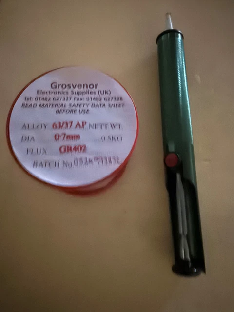 WELLER PS-3D SOLDERING Station with reel of solder and a solder pump ...