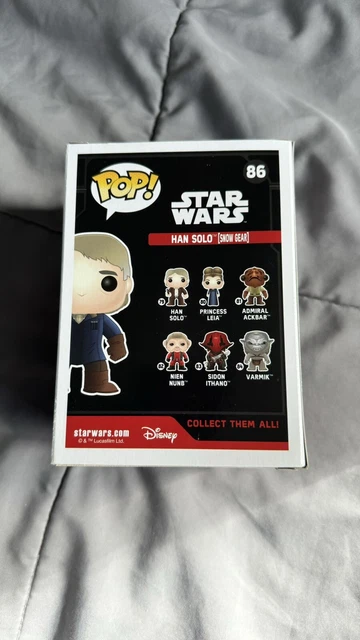 FUNKO POP VINYL HAN SOLO Star Wars Han Solo #86 Snow Gear $20.00 ...