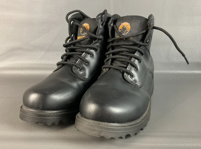 BRAHMA OIL RESISTANT Sole Work Boots Wide Black Men's Size 8.5W ( Not ...