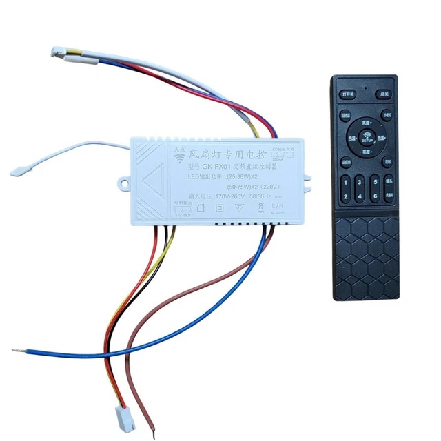 VARIABLE FREQUENCY LED Ceiling Fan Remote Control with 6 Speed Options ...