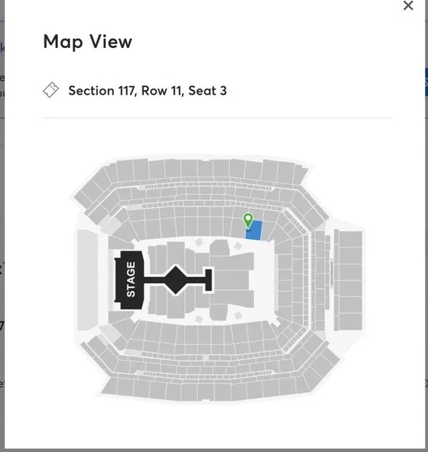 TAYLOR SWIFT ERAS Tour Ticket(1) Indianapolis 11/2/24 Sec 117 Row 11 ...