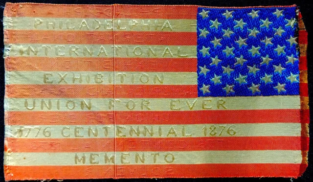 **RARE**PHILADELPHIE ENVIRON : **1876** Drapeau du Centennial ...