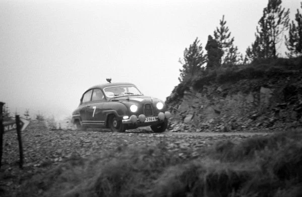 ERIK CARLSSON & Torsten Ahman Saab Sport RAC Rally 1965 Old Racing ...