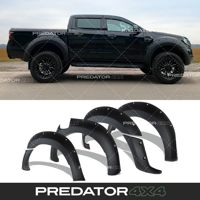 MATTE BLACK WIDE Body Wheel Arch Fender Flares For Ford Ranger T6 ...
