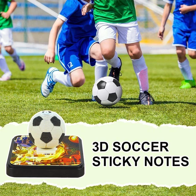 SOCCER CALENDAR 2025 Football 3D Memo Pad Cube Soccer Gift Sticky Notes ...