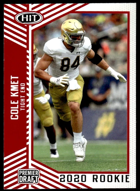 2020 SAGE HIT Cole Kmet Notre Dame Fighting Irish #58 DESCRIPTION PEUT ...