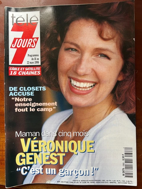 TÉLÉ 7 JOURS 16/03/1996; Véronique Genest/ Yves SImon/ JC. Brialy ...