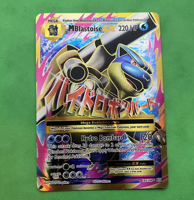 POKEMON TCG MEGA Blastoise EX Evolutions 102/108 Full Art Holo LP EUR 21,07 - PicClick FR