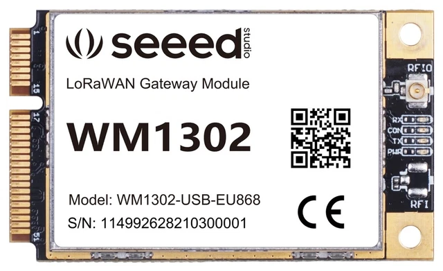 SEEED WM1302,USB LORAWAN Gateway Module EU868,SX1302,Mini Pcie ,PCB / U ...