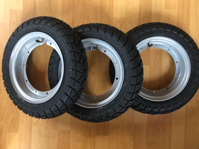 PNEUMATICI INVERNALI SET completo APE 50 100/90-10 Anlas Winter Grip 2 56M TL M&S neve EUR 359 ...