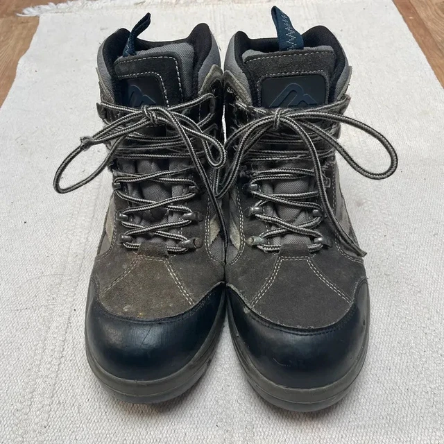 RIGOUR MENS HIKER boots hiking walking grey leather size 8 42 £12.94 ...