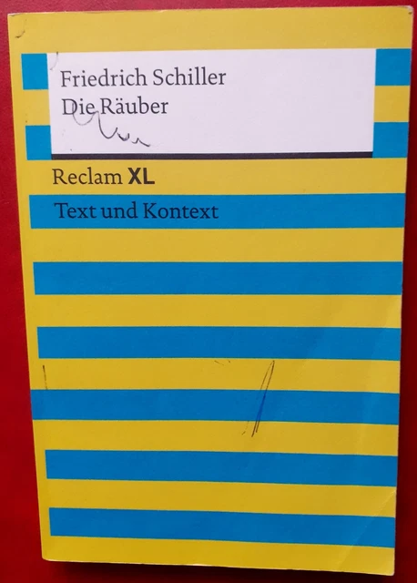 FRIEDRICH SCHILLER DIE Räuber Reclam XL Text und Kontext 2014 EUR 2,50 ...