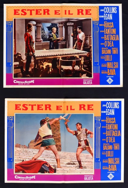 FOTOBUSTE ESTER E IL RE Richard Egan Sergio Fantoni Mario Bava F218 EUR ...