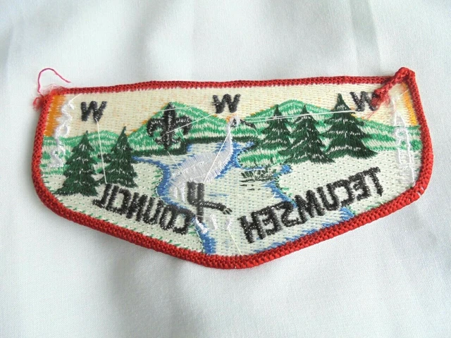 VINTAGE BOY SCOUT Order of the Arrow Tarhe Lodge 292 Red Border Sew On ...