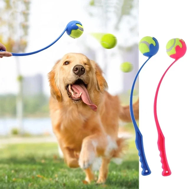 PET DOG PUPPY Tennis Ball Launcher Chucker Thrower Long Tennis Ball Fun ...