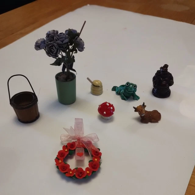 VICTORIAN DOLLS HOUSE Garden Ornaments X 8 1/12 Scale Poss D.H.E £1.16 ...