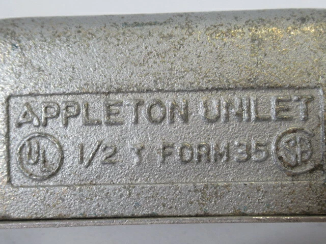 APPLETON T-50M MALLEABLE Iron Conduit w/Cover Form 35 1/2" USED $15.59 ...