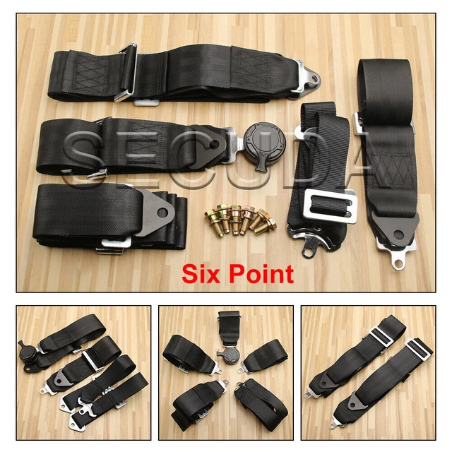 SEAT BELT 6POINT Racing Harness Kit Quick Release Track / Race / Drift ...