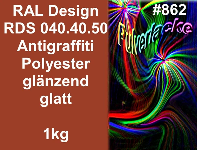 PULVERLACK BESCHICHTUNGSPULVER PULVERBESCHICHTUNG RAL RDS 040 40 50 ...