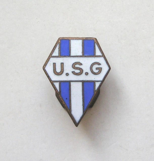 ANCIEN INSIGNE DE BOUTONNIERE U.S.G CLUB FOOTBALL SPORT FOOT en émail ...