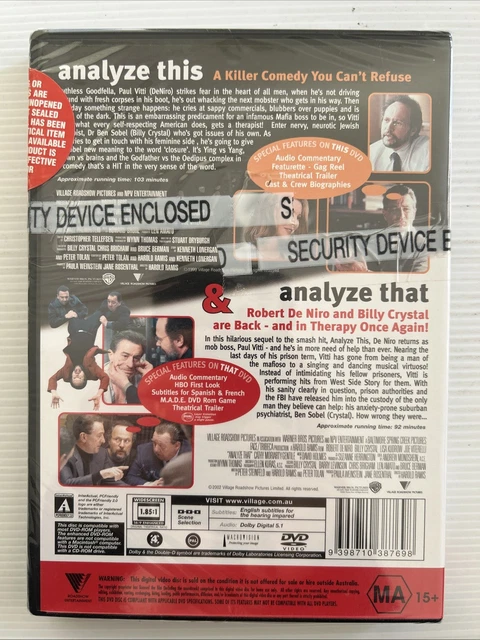 DVD - ANALYZE THIS & ANALYZE THAT - R4 - Robert De Niro - Billy Crystal ...