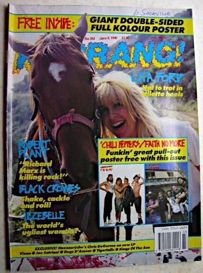 KERRANG 293 JUNE 9 1990 Lita Ford Robert Plant Black Crowes Jezebelle ...