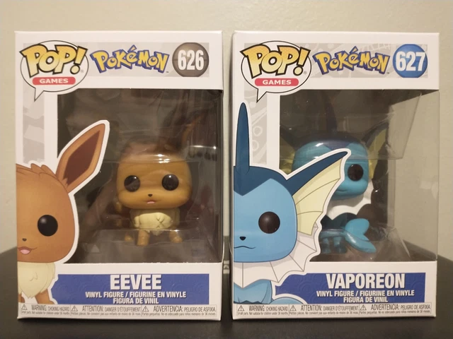 FUNKO POP! GAMES Pokemon Eevee #626+ Vaporeon #627 Lot of 2 pops EUR 17 ...