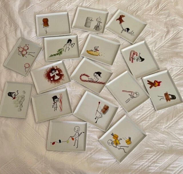 CB2 OLIVER APPETIZER Snack Dessert Plates Winter Holiday (Choose One ...