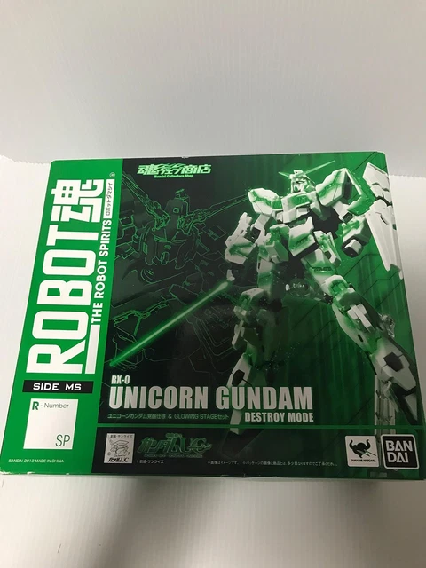 ROBOT SPIRITS UNICORN Gundam Awakening Version & GLOWING STAGE Set ...