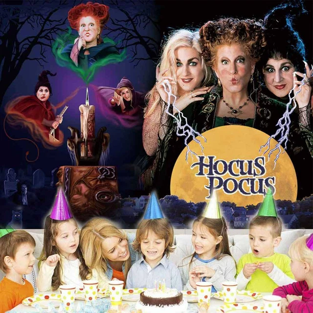 HOCUS POCUS HAPPY Birthday Backdrop Banner Background Cartoon ...