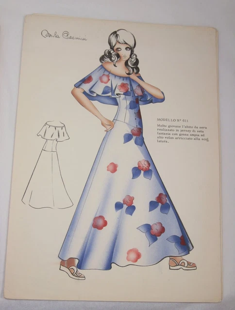 SET OF 25 Mila Piccinini Fashion Design Illustrations / Drawings Circa ...