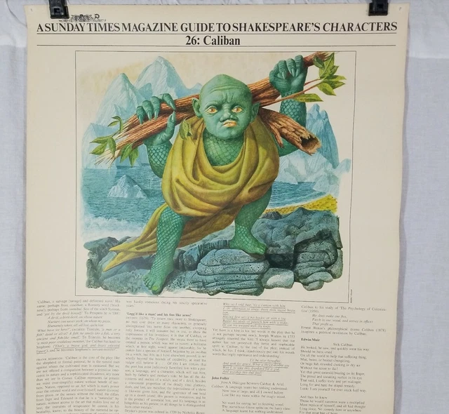 A SUNDAY TIMES Magazine Guide to Shakespeares Characters Poster 26 ...