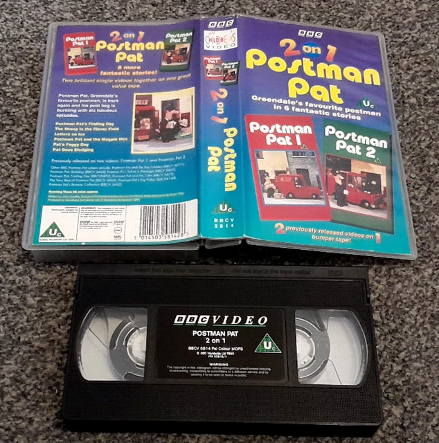 POSTMAN PAT 2 On 1 Postman Pat 1 & 2 Bbc Video Pal Vhs Video Children ...