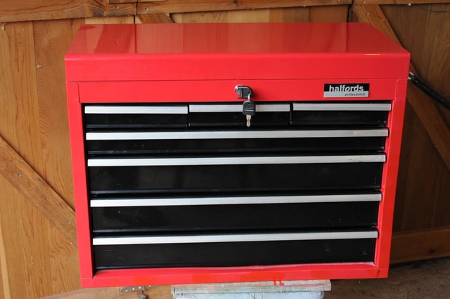 HALFORDS PROFESSIONAL TOOL chest/top box - ball bearing slides - 7 ...
